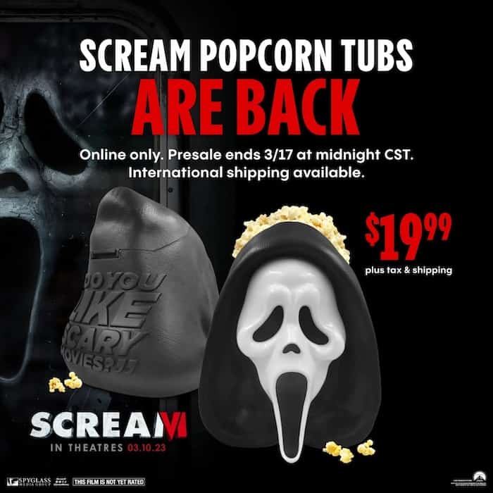 These Cinemark Scream Popcorn Buckets are INSANE!